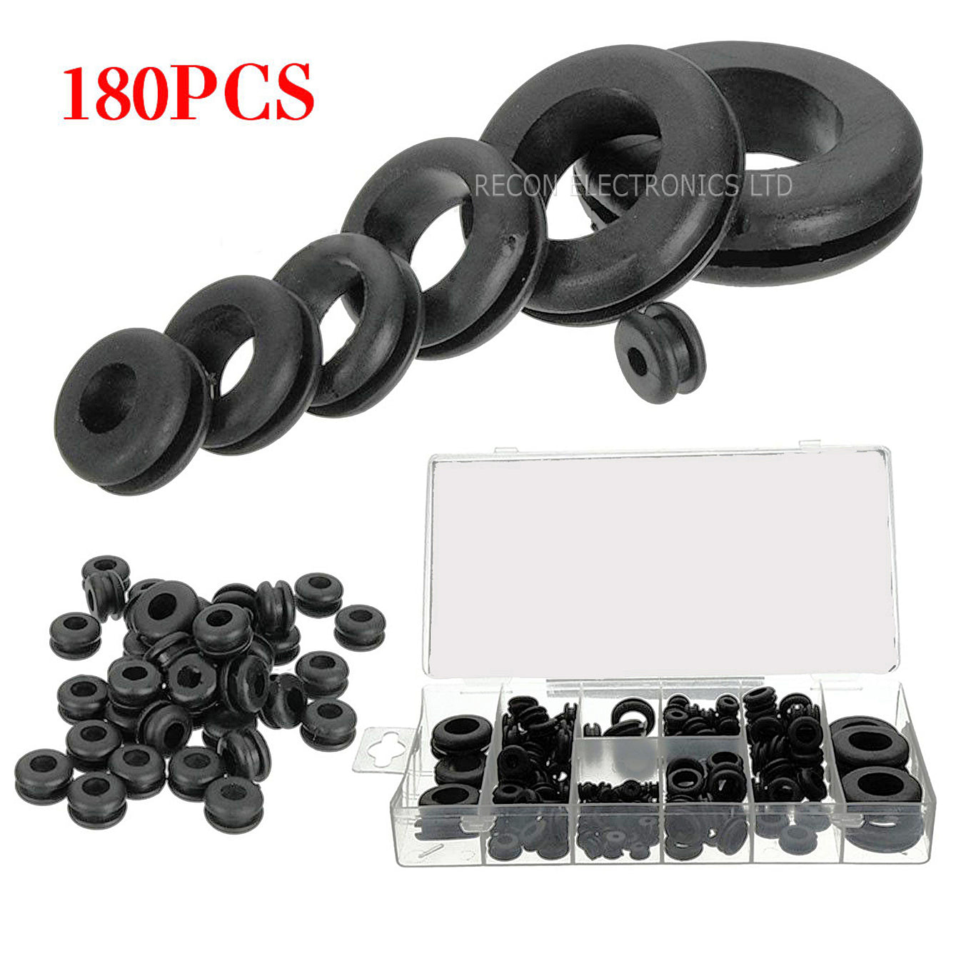 Rubber Grommet 180 Piece Assortment Box Kit – PARTSNZ