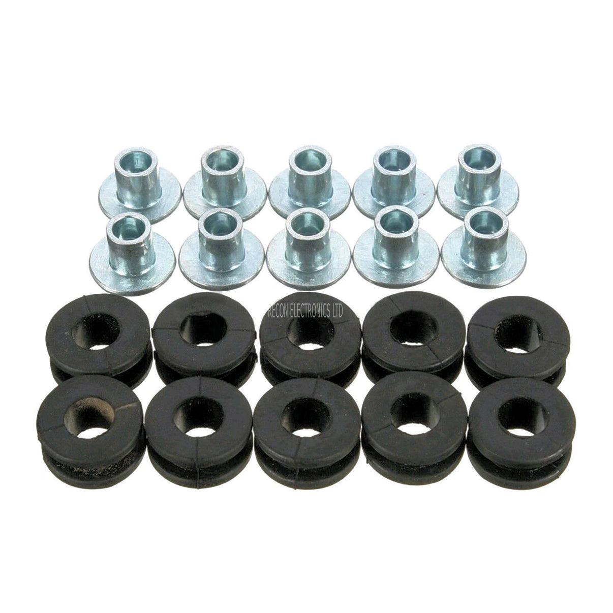 Motorcycle & ATV Rubber Grommet & Metal Insert x 10 Pairs - Universal ...