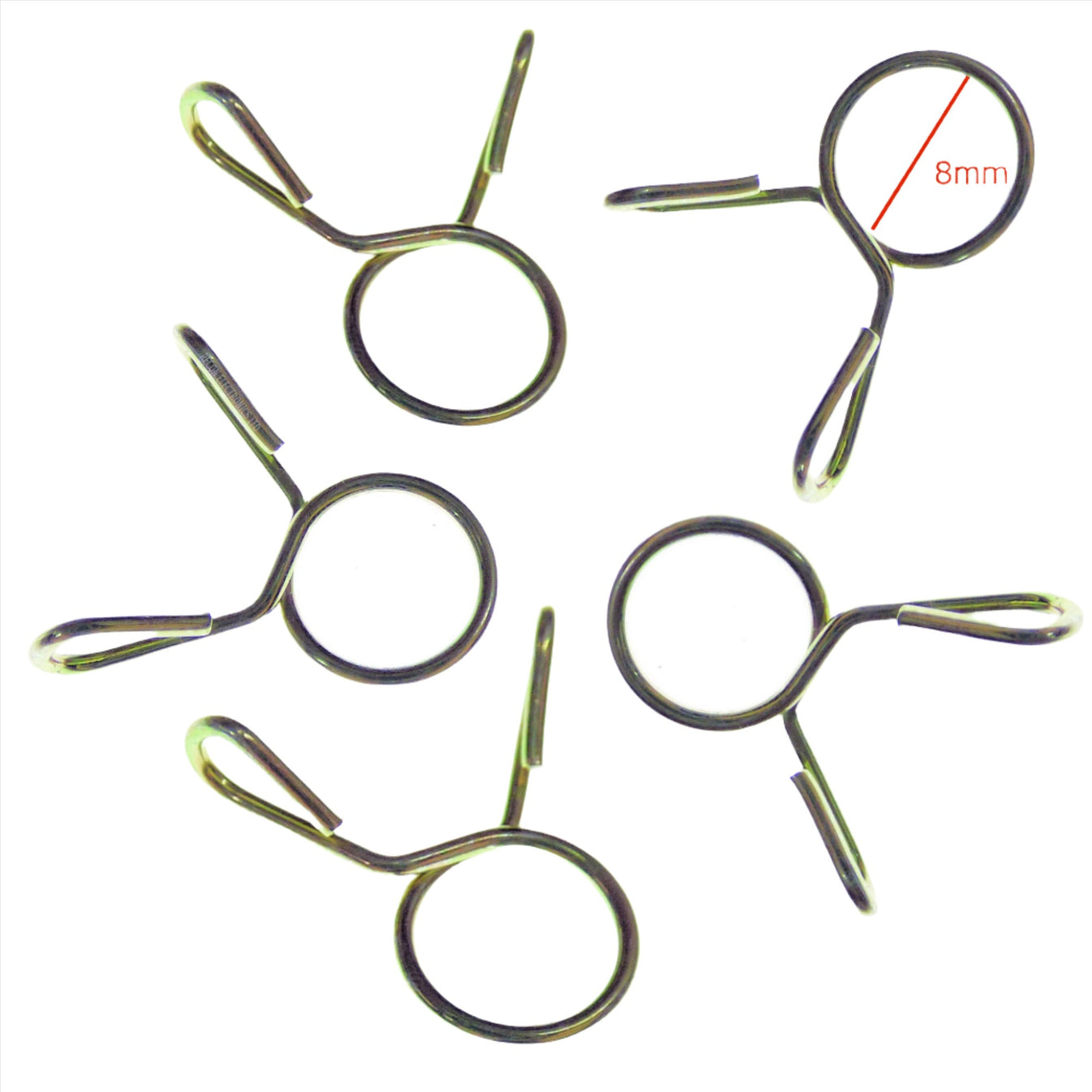 Motorcycle Fuel Line Hose Spring Clamps 8mm x 5 Clips – PARTSNZ